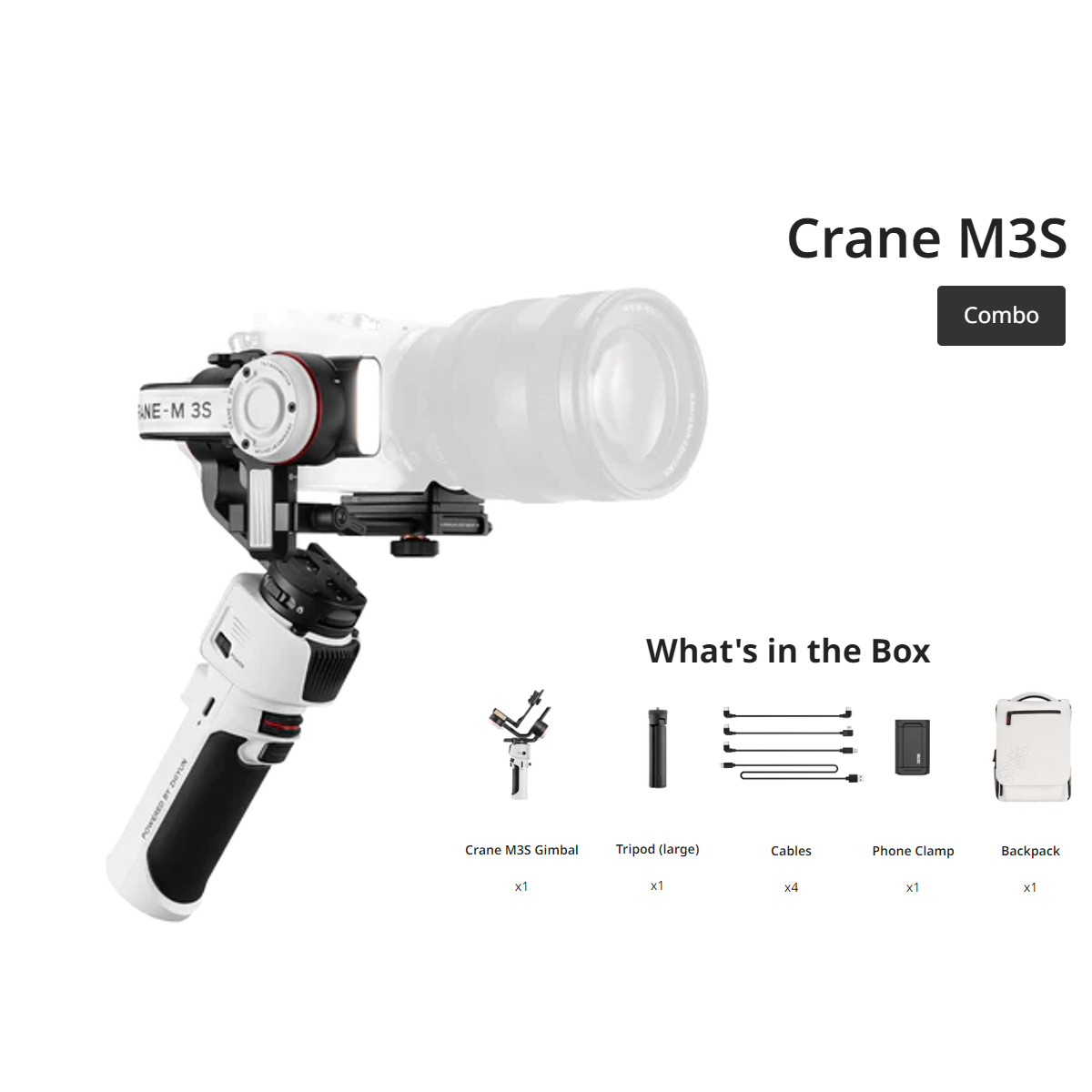 ZHIYUN CRANE M3S 3-Axis Handheld Gimbal Stabilizer | Bluetooth Shutter ...