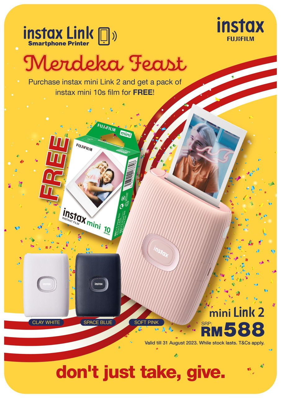 FUJIFILM INSTAX MINI LINK 2 Smartphone Printer [FREE Single Pack Mini ...