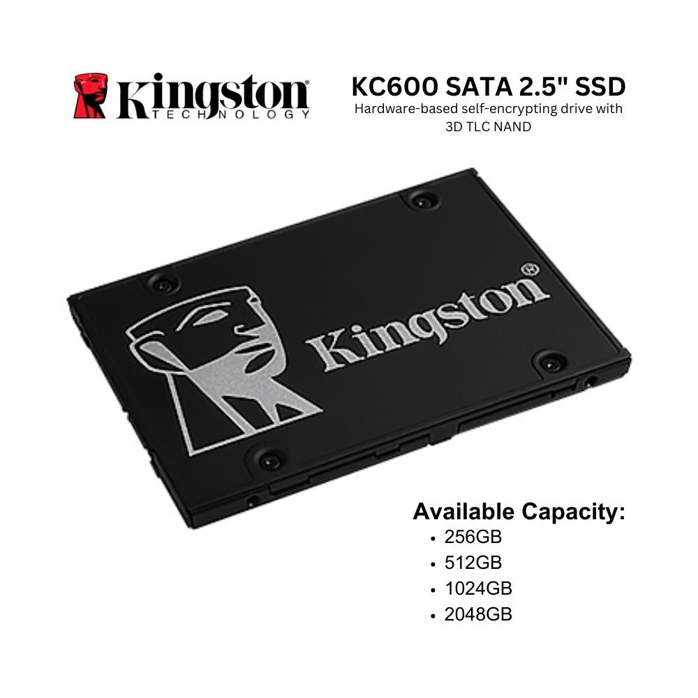 Kingston KC600 2.5" SSD | Hardware-based self-encrypting drive with 3D ...