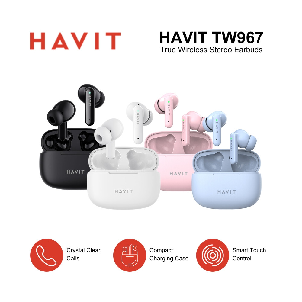 HAVIT TW967 True Wireless Stereo Earbuds | Crystal Clear Calls | Smart ...