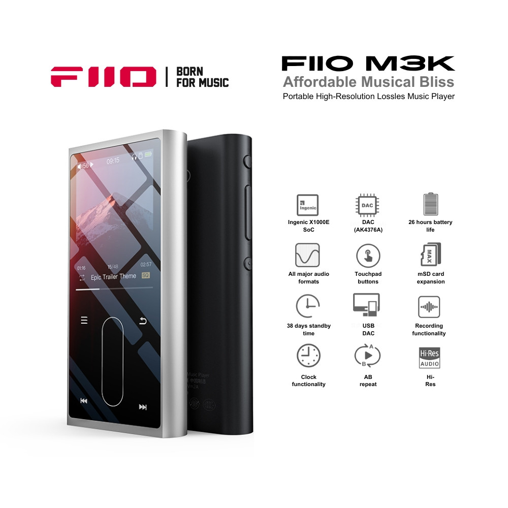 FiiO M3K Portable High-Resolution Lossless Music Player - MSL Digital ...