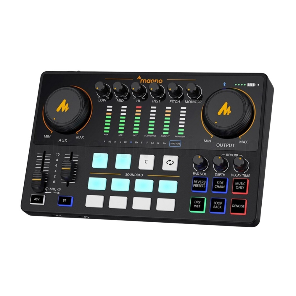 Maono AME2 Professional Sound Card Condenser Microphone Set Maonocaster ...