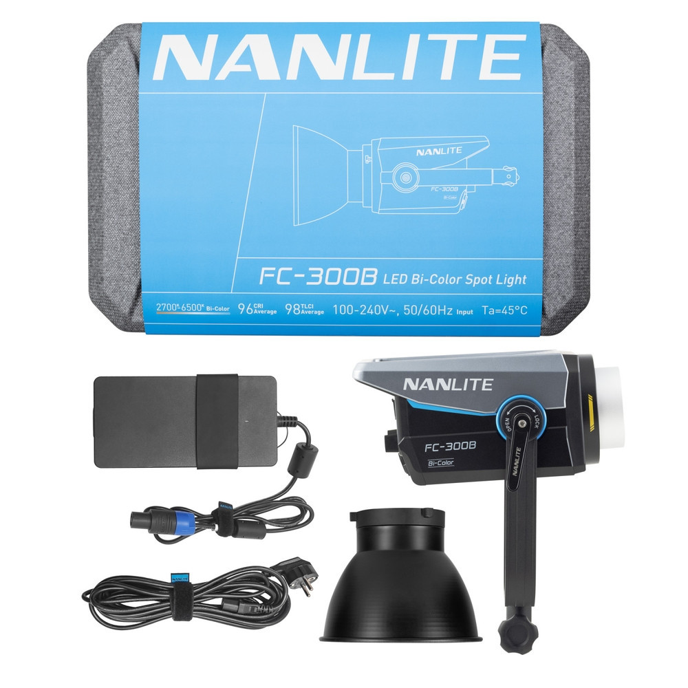 Nanlite FC-300B Bi-Color LED Spotlight - MSL Digital Online Store