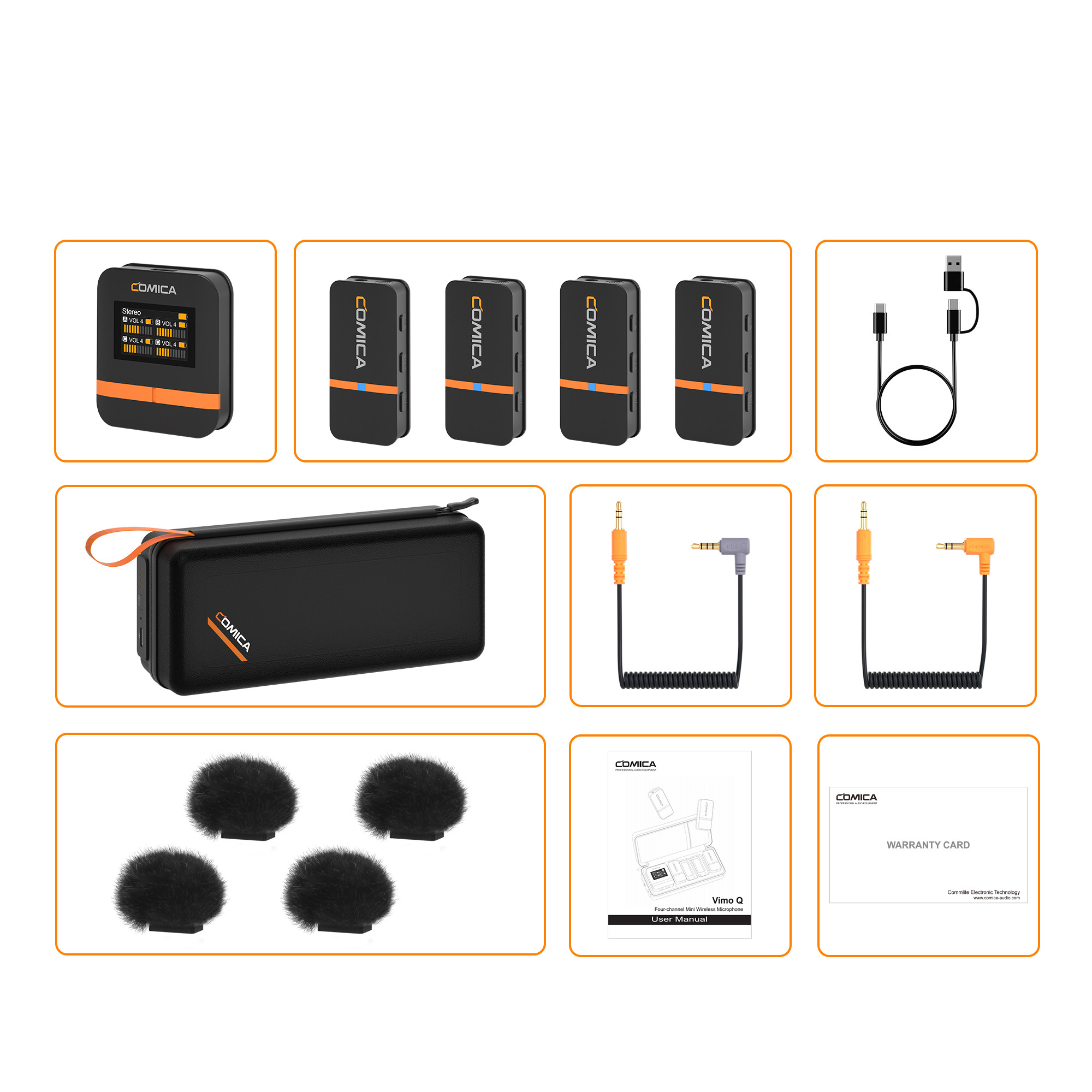 Comica Audio VIMO Q Four-Channel Mini Wireless Microphone System - MSL ...