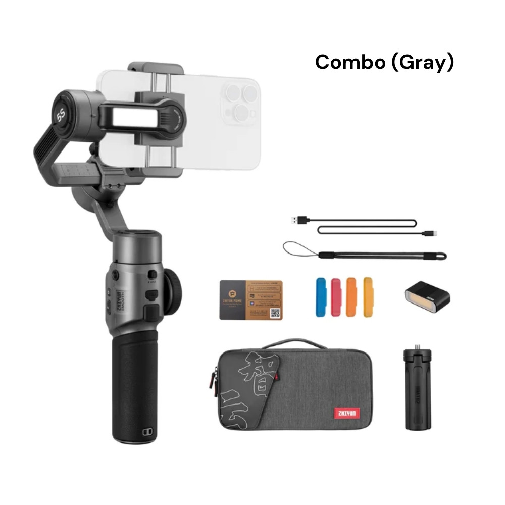 Zhiyun Smooth 5S Smartphone Gimbal Stabilizer | Pro 3-Axis Structure | Cinematic Dolly Zoom ...