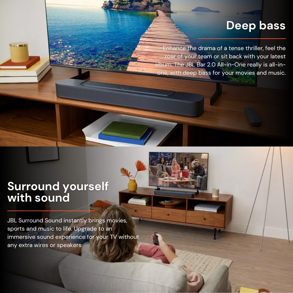 JBL Bar 2.0 All-in-one (MK2) Compact 2.0 channel Deep Bass Soundbar ...