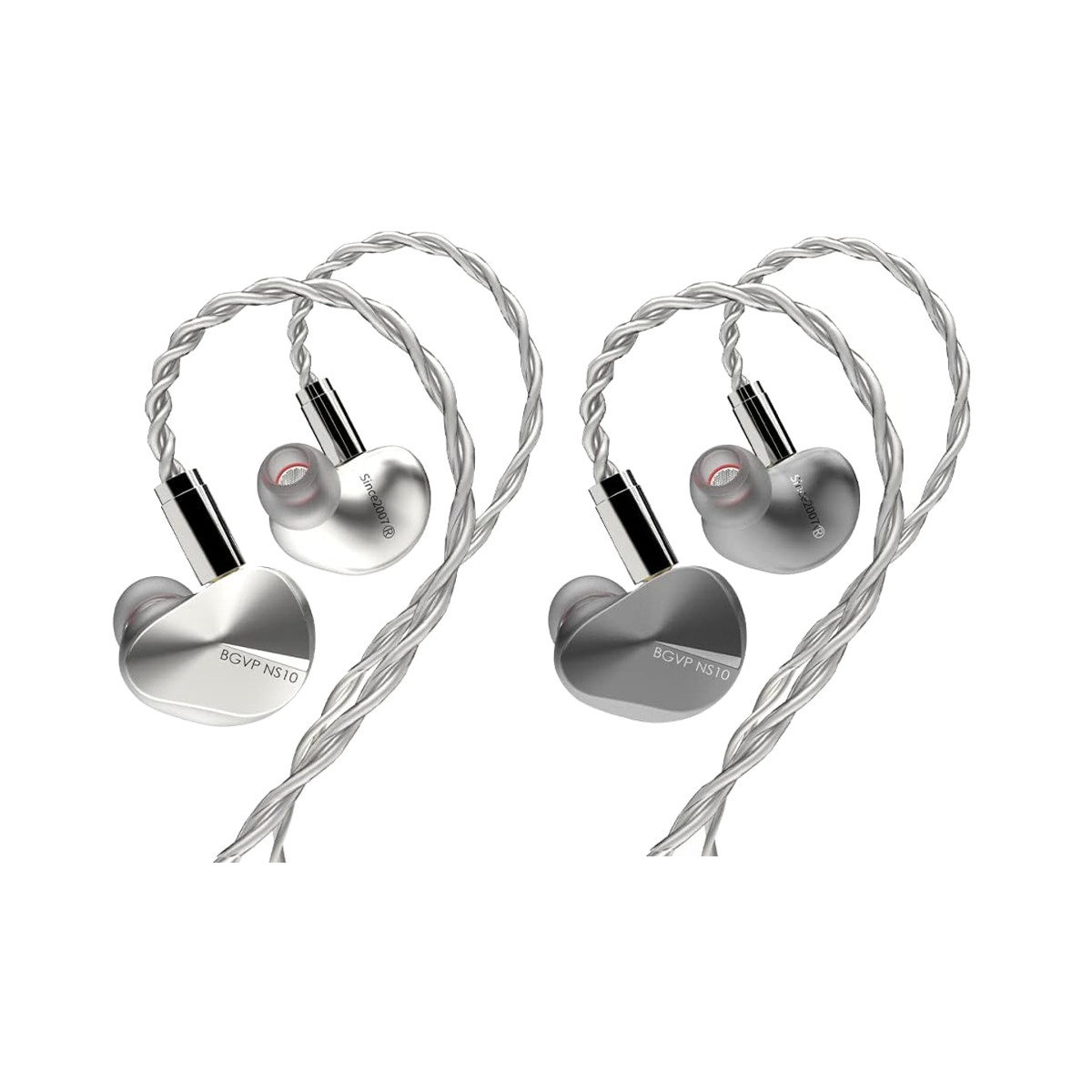 BGVP NS10 Headphones 8BA+2DD Hybrid Drive Unit in Ear Wired Earbud HiFi ...