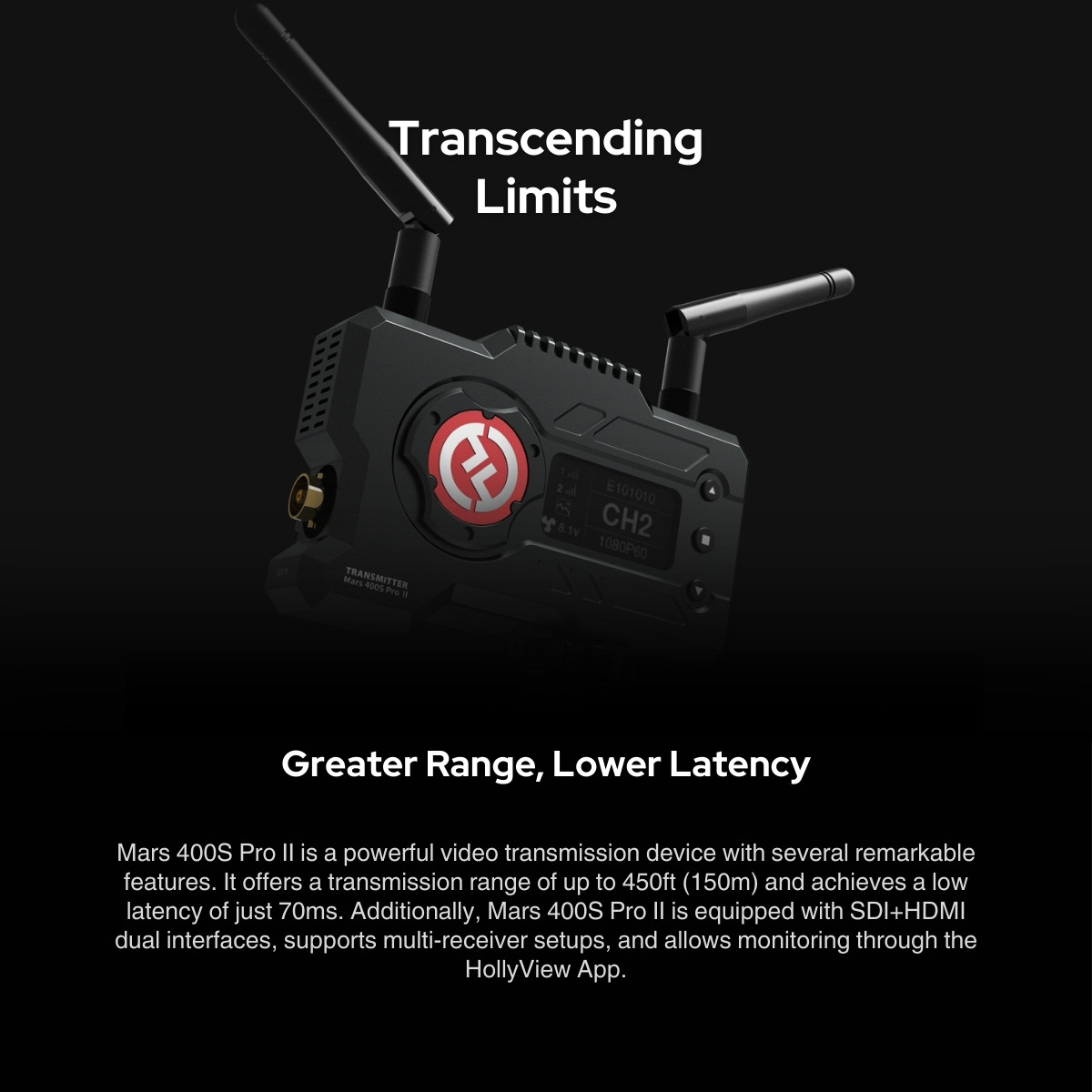 Hollyland Mars 400S Pro 2 Wireless Transmission - Mars 400 Pro II - MSL ...