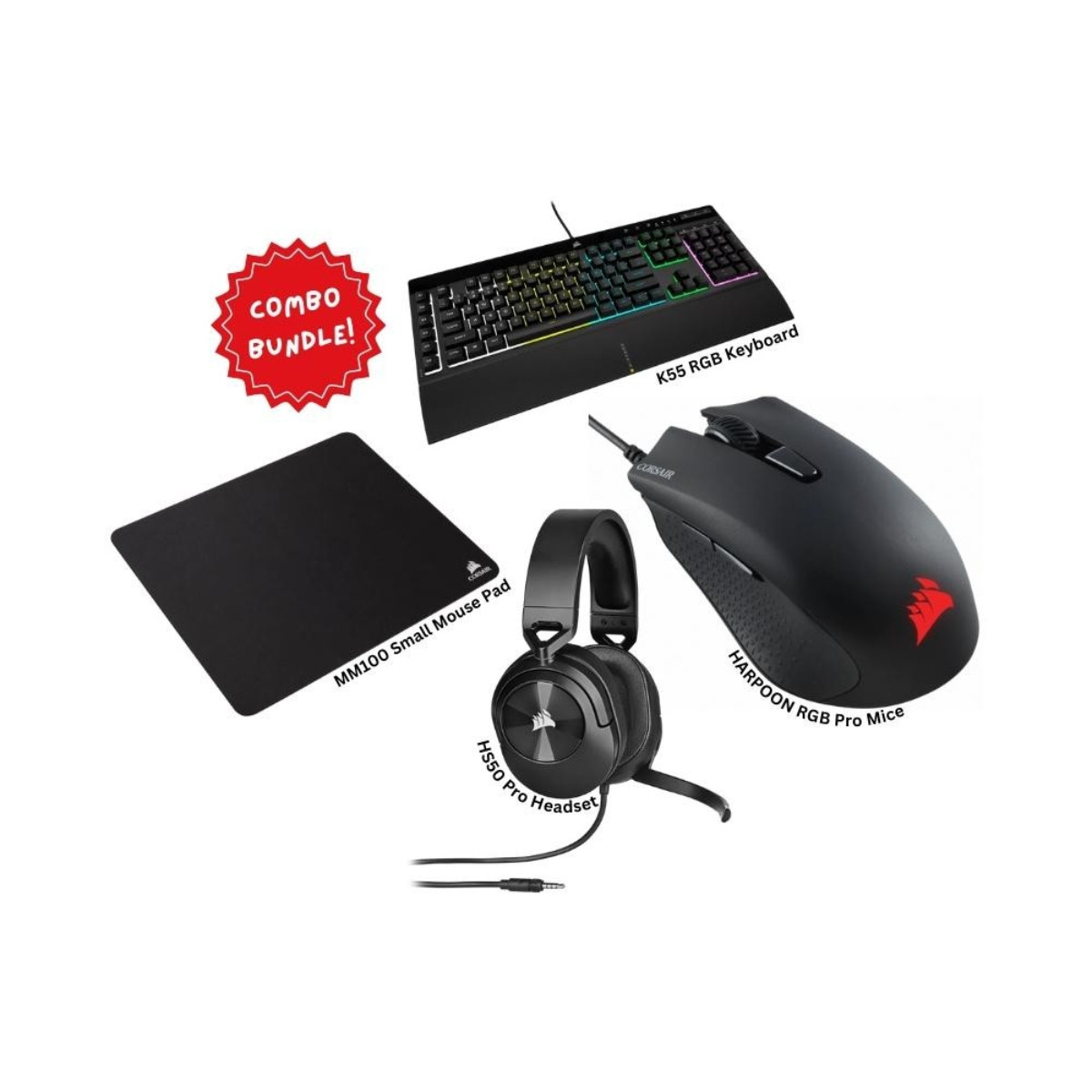 Corsair 4 In 1 Bundle 2021 Edition | K55 x HARPOON x MM100 x HS50 - MSL ...