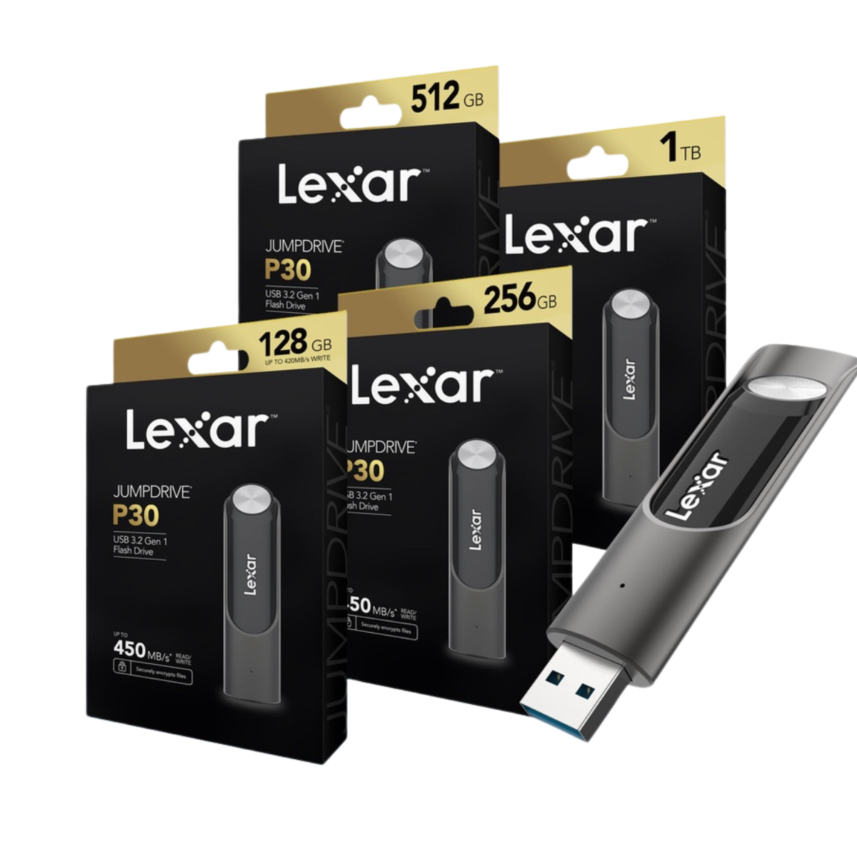 Lexar JumpDrive P30 USB 3.2 Gen 1 Flash Drive 128GB / 256GB / 512GB / 1TB - MSL Digital Online Store